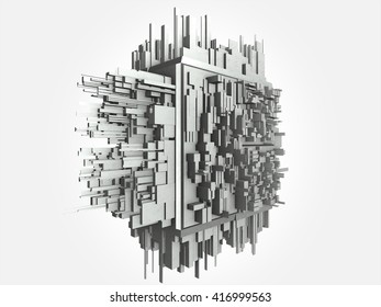 Gray Buildings White Background Stock Vector (Royalty Free) 1384300844 ...