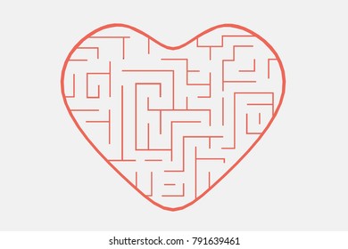 Heart Shape Maze Game Kids Saint: เวกเตอร์สต็อก (ปลอดค่าลิขสิทธิ์ ...
