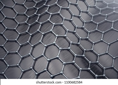 Graphene Crystal Lattice 3d Model Stock Illustration 182476700