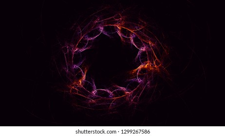 3d Rendering Abstract Round Light Background Stock Illustration ...