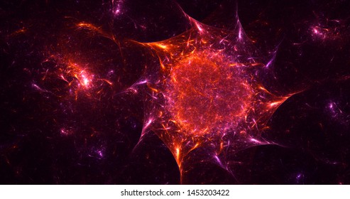 3d Rendering Abstract Round Light Background Stock Illustration ...