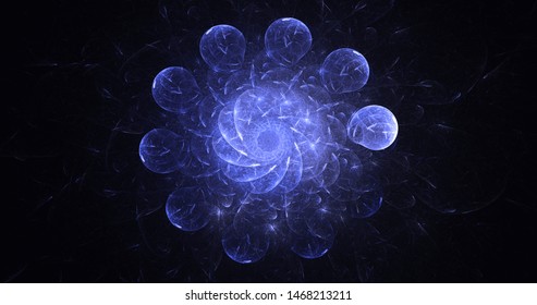 3d Rendering Abstract Round Light Background Stock Illustration ...