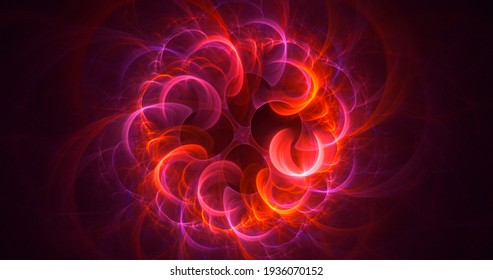 3d Rendering Abstract Round Light Background Stock Illustration ...