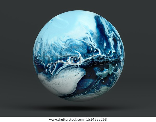 3d Rendering Abstract Snow Planet Earth Stock Illustration 1514335268 ...