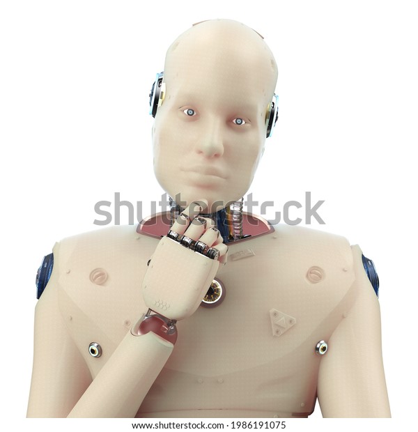 3d Rendering Ai Robot Human Skin: ภาพประกอบสต็อก 1986191075 | Shutterstock