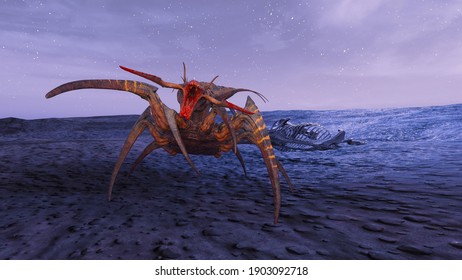 3d Rendering Alien Monster Stock Illustration 1903092718 | Shutterstock