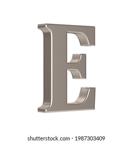 3d Rendering Alphabet Letter E Grey Stock Illustration 1987303409 ...