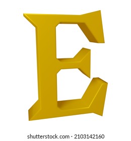 3d Rendering Alphabet Letter E Character Stock Illustration 2103142160 ...