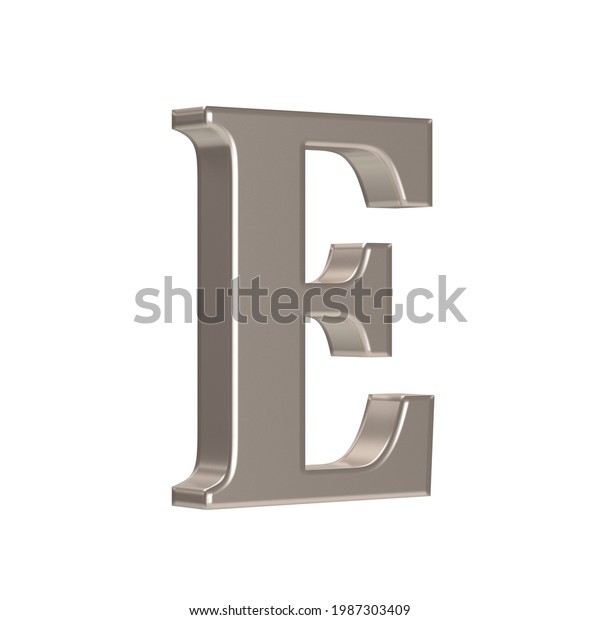 3d Rendering Alphabet Letter E Grey Stock Illustration 1987303409 ...