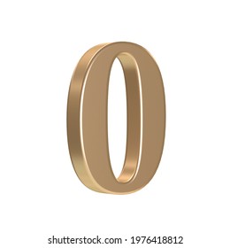 3d Rendering Alphabet Number Zero Gold Stock Illustration 1976418812 ...