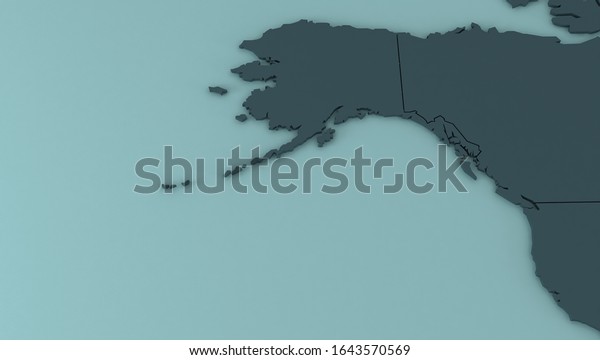 3d Rendering America Continent America Map Stock Illustration ...