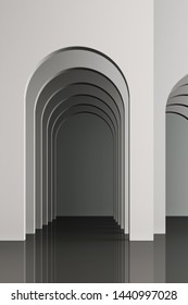 3d Rendering Arc Rhythm Grey Tone 스톡 일러스트 1440997019 | Shutterstock