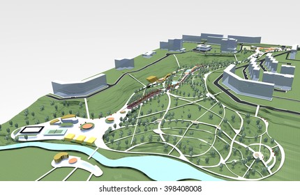 Render Building Master Plan Stock Illustration 385447228