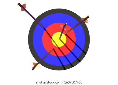3d Rendering Arrow Fly Target On Stock Illustration 1637507455 ...