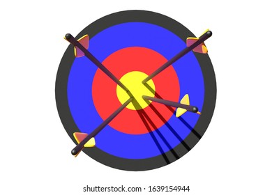 3d Rendering Arrow Fly Target On Stock Illustration 1637507470 ...