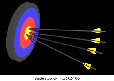3d Rendering Arrow Fly Target On: ภาพประกอบสต็อก 1639154956 | Shutterstock