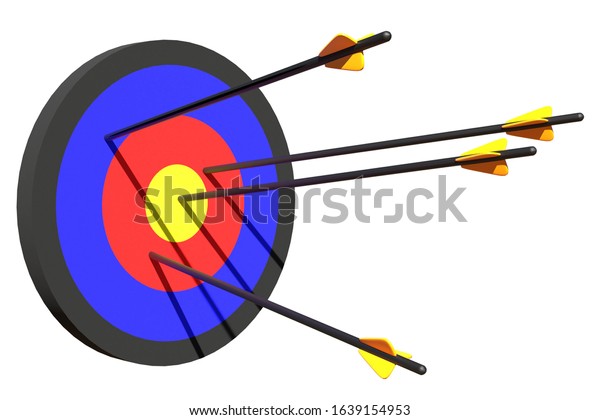 3d Rendering Arrow Fly Target On Stock Illustration 1639154953 ...