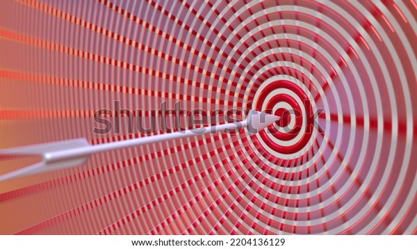 3d Rendering Arrow Stuck Right Middle Stock Illustration 2204136129 ...