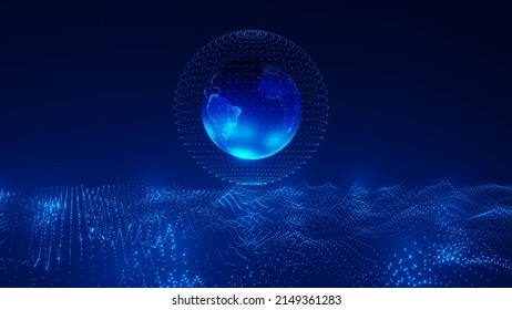 3d Rendering Artistic Infographics Binary Numbers Stock Illustration ...