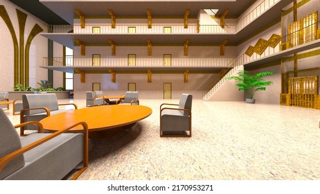 3d Rendering Atrium Square Stock Illustration 2170953271 | Shutterstock
