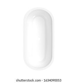 3d Rendering Bathtub Top View Stock Illustration 1634090053 | Shutterstock