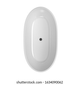 3d Rendering Bathtub Top View Stock Illustration 1634090062 | Shutterstock