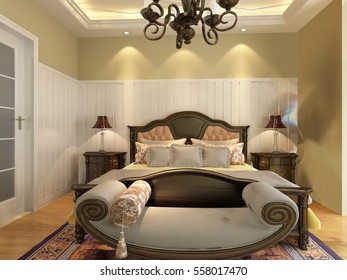 3d Rendering Bed Room Stock Illustration 558017470 | Shutterstock