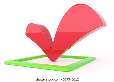 3d Rendering Big Check Mark Stock Illustration 567340012 | Shutterstock