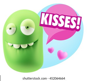 3d Rendering Biting Lip Emoticon Face: стоковая иллюстрация, 452064664 ...