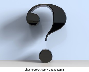 3d Rendering Black Question Mark Shadows Stock Illustration 1635982888 ...