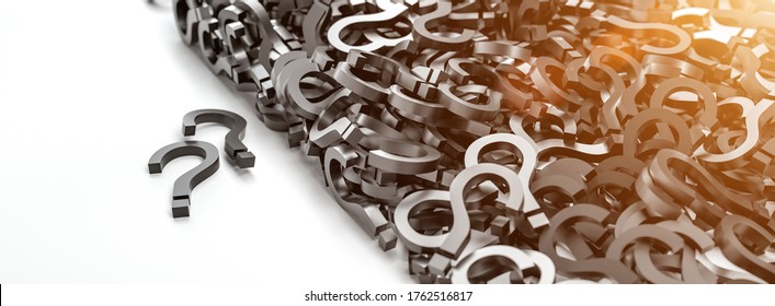3d Rendering Black Question Marks On Stock Illustration 1762516817 ...