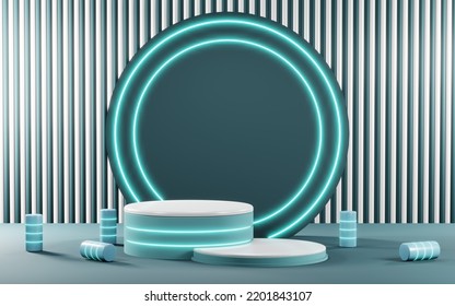 3d Rendering Blank Product Background Cream Stock Illustration ...