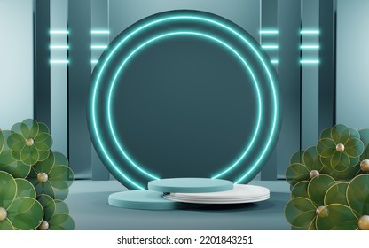 3d Rendering Blank Product Background Cream Stock Illustration ...