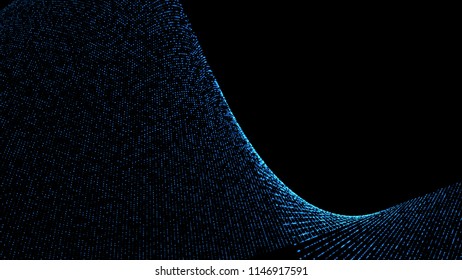 3d Rendering Blue Mesh Nice Curve Stock Illustration 1146917591 ...