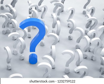 Single Blue Question Mark Standing Out Stock Illustration 1241956057