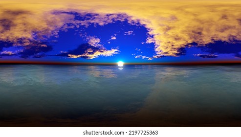 3d Rendering Blue Sky Clouds Sunset Stock Illustration 2197725363 ...