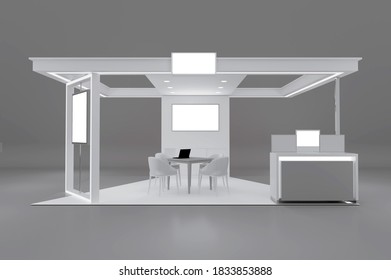 3d Rendering Booth Design Store Kiosk Stock Illustration 1833853888 ...