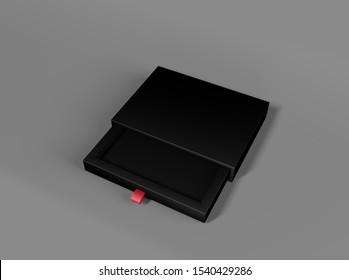 3d Rendering Box Mockup Black Isolated Stock Illustration 1540429286 ...