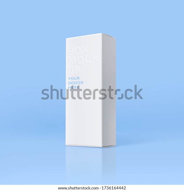 3d Rendering Box Mockup Isolated Stock Illustration 1736164442 ...
