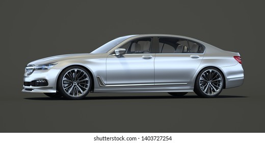 Sedan Car Isolated Side View 3d Stock Illustration 1269430150 ...