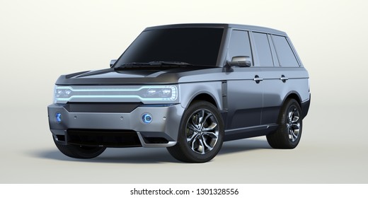 3d Rendering Brandless Generic Suv Concept Stock Illustration ...