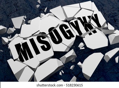 Ilustrasi Stok 3d Rendering Breaking Misogyny Symbol 518230615 ...