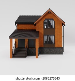 3d Rendering Brick House Model Stock Illustration 2093275843 | Shutterstock