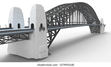 3d Rendering Bridge Isolated Studio Background 스톡 일러스트 1579955140 ...