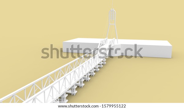 3d Rendering Bridge Isolated Studio Background 库存插图 1579955122 ...
