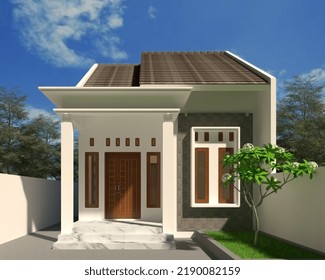 3d Rendering Building Front View House Stock Illustration 2190082159 ...