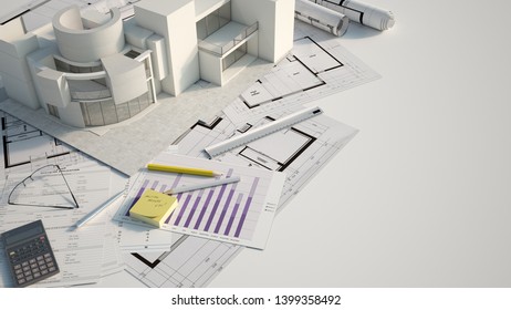 3d Rendering Modern House Mock On Stock Illustration 1394640815 ...