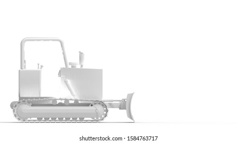 3d Rendering Bulldozer Isolated Studio Background Stock Illustration ...