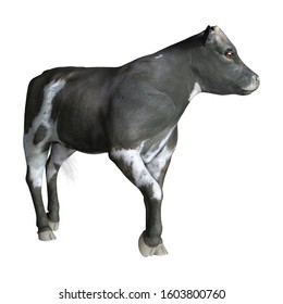 3d Rendering Farm Animal Cow Isolated Stock Illustration 1728098320 ...