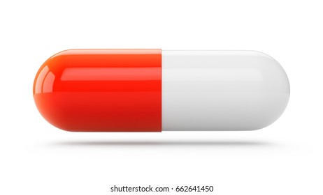 3d Rendering Capsule Pill Isolated On Stock Illustration 662641450 ...